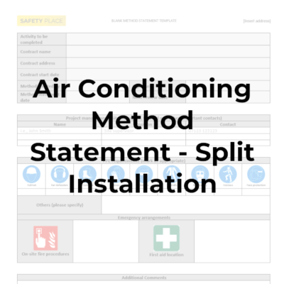 Air Conditioning Method Statement - Split Installation - Safety Place