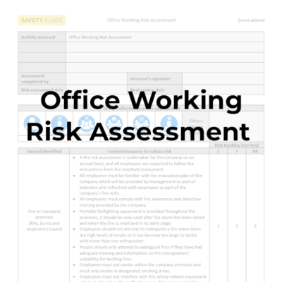 Office Working Risk Assessment - Safety Place