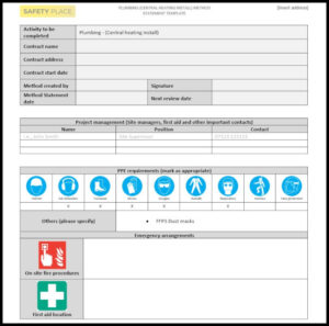 Plumbing Method Statement - Central Heating Installation