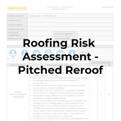Roofing Risk Assessment - Pitched Re-roof - Safety Place