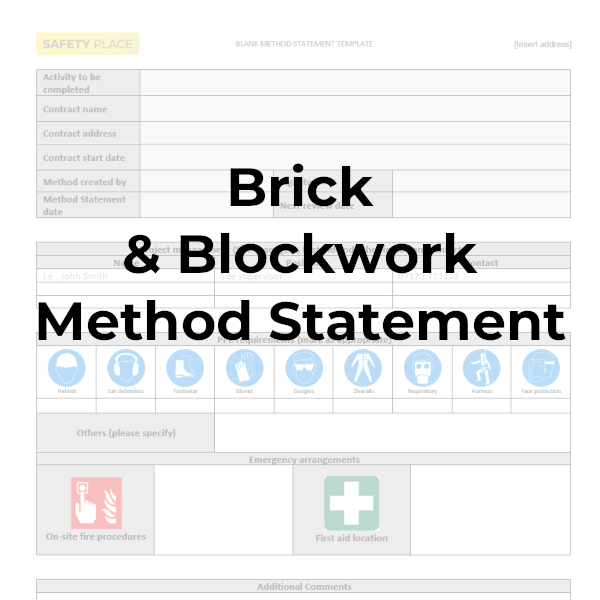 Brick and Blockwork Method Statement - Safety Place