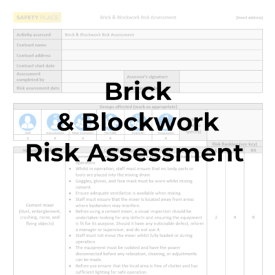 Brick and Blockwork Risk Assessment - Safety Place