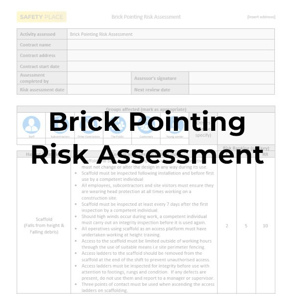Brick Pointing Risk Assessment - Safety Place