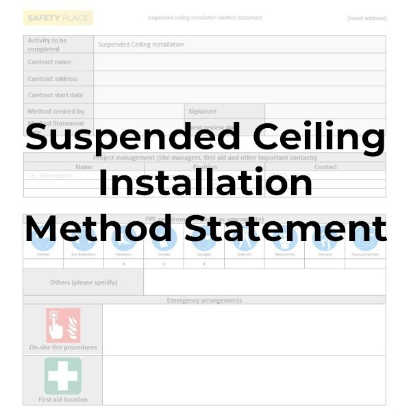 Suspended Ceiling Installation Method Statement - Safety Place