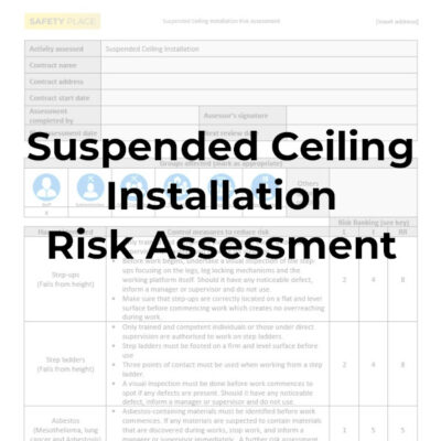 Suspended Ceiling Installation Risk Assessment - Safety Place