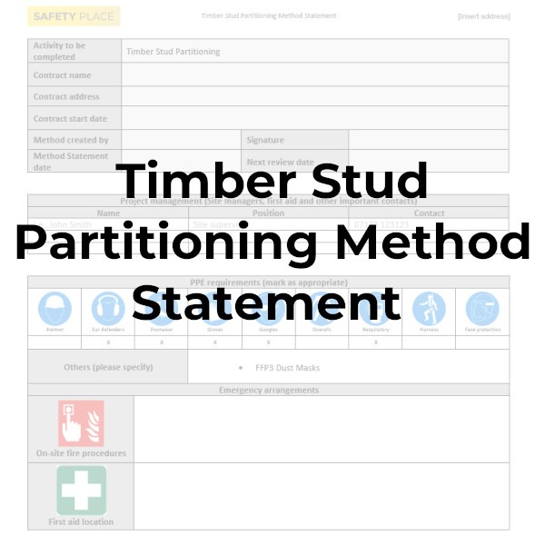 Timber Stud Partitioning Method Statement - Safety Place