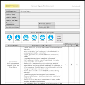 Concrete Repair Risk Assessment - Safety Place