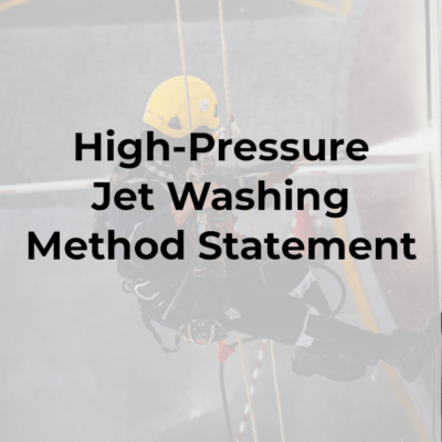 High-Pressure Jet Washing Method Statement - Safety Place