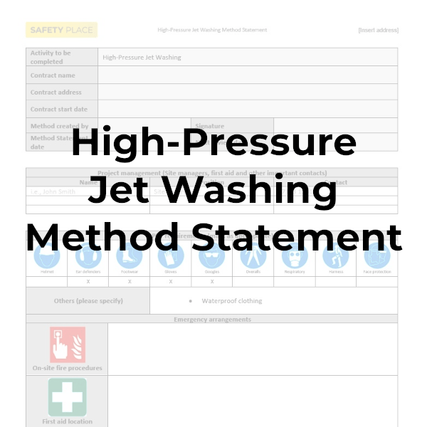 High-Pressure Jet Washing Method Statement - Safety Place