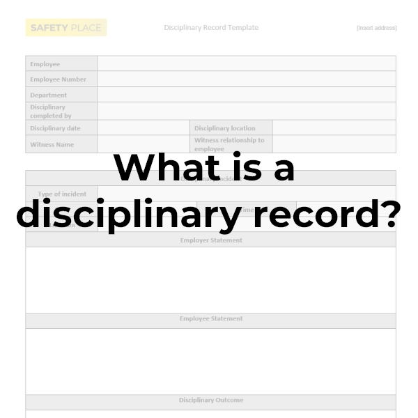 What is a disciplinary record?