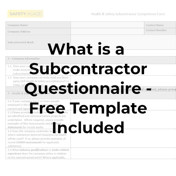 What is a Subcontractor Questionnaire - Free template