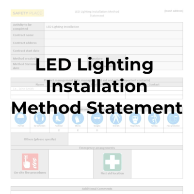 LED Lighting Method Statement - Safety Place