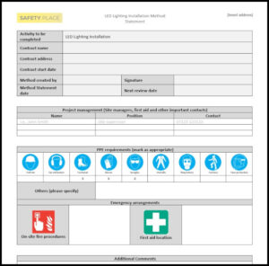 LED Lighting Method Statement - Safety Place