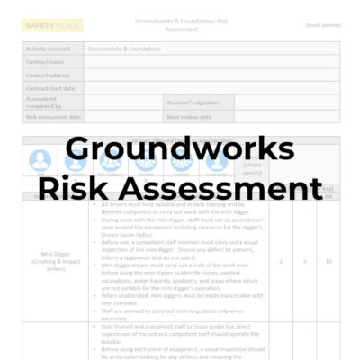 Groundworks Risk Assessment - Safety Place
