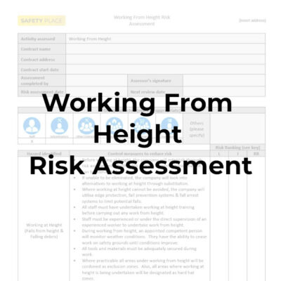 Working From Height Risk Assessment - Safety Place