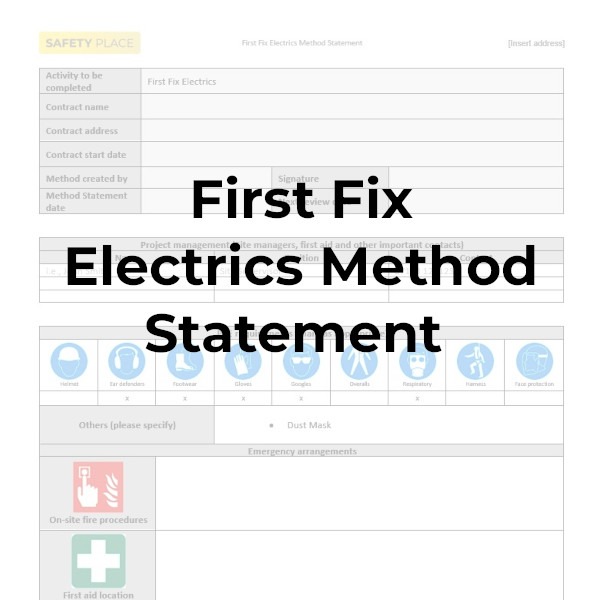 First Fix Electrics Method Statement - Safety Place