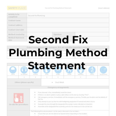 Second Fix Plumbing Method Statement - Safety Place