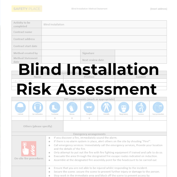 Blind Installation Risk Assessment - Safety Place