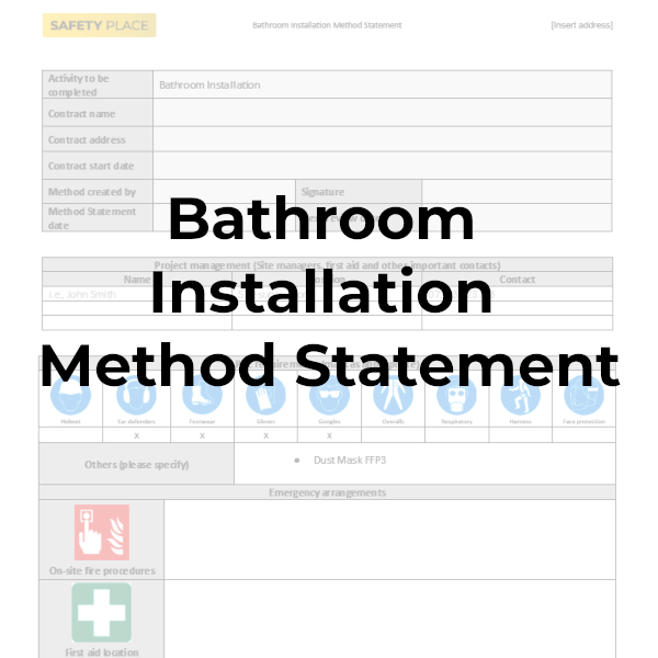 Bathroom Installation Method Statement - Safety Place