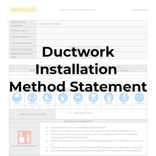 Ductwork Installation Method Statement - Safety Place